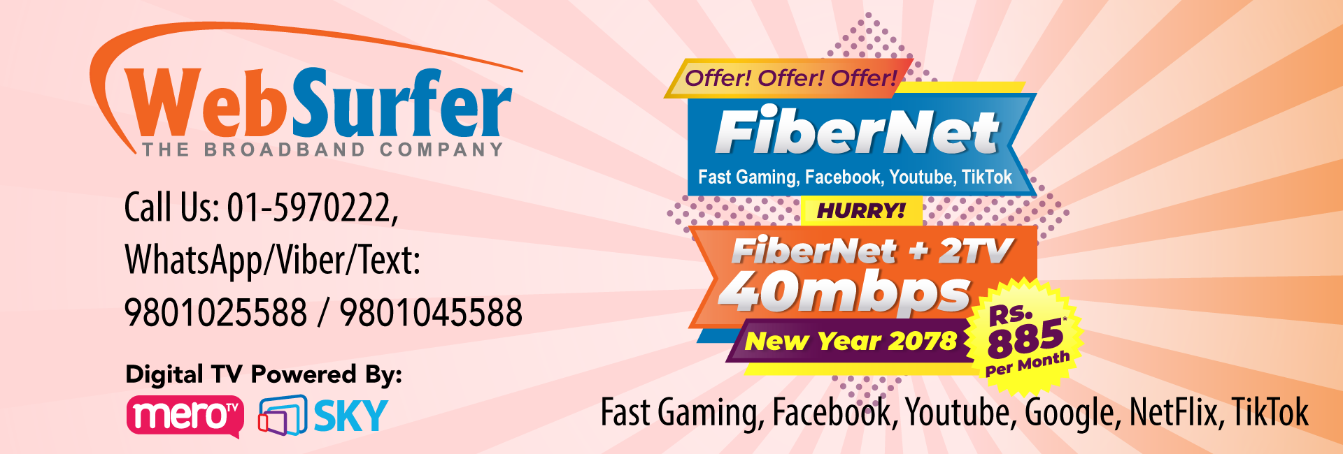 Websurfer Nepal is a licensed ISP(Internet Service Provider) and NSP(Network Service Provider ...